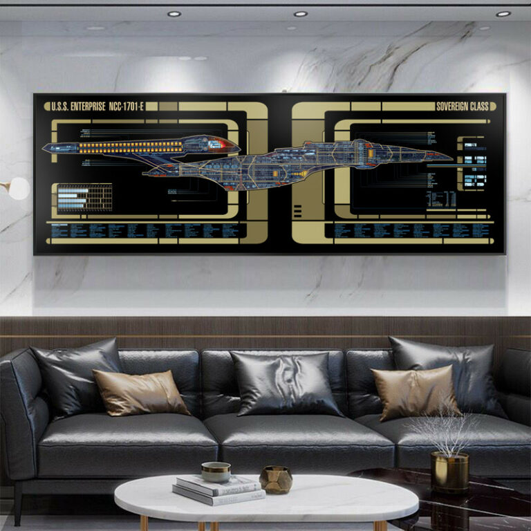 Sovereign Class - U.S.S. Enterprise-E LCARS Schematic Canvas - Tazila